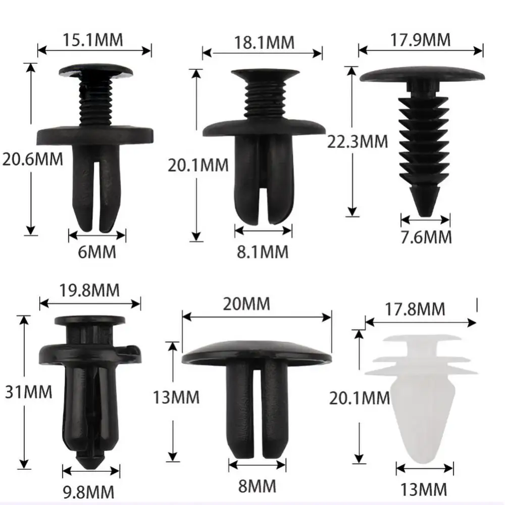 100pcs-Auto-Fastener-Car-Clips-6-Size-Mixed-Door-Trim-Panel-Retainer ...