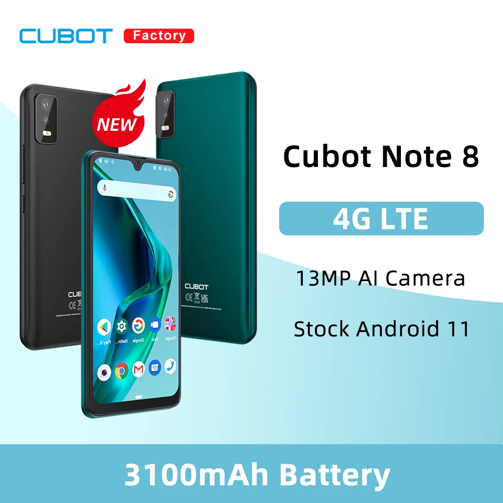 Cubot-Note-8-2022-New-Android-Smartphone-3100mAh-16GB-ROM-128GB ...