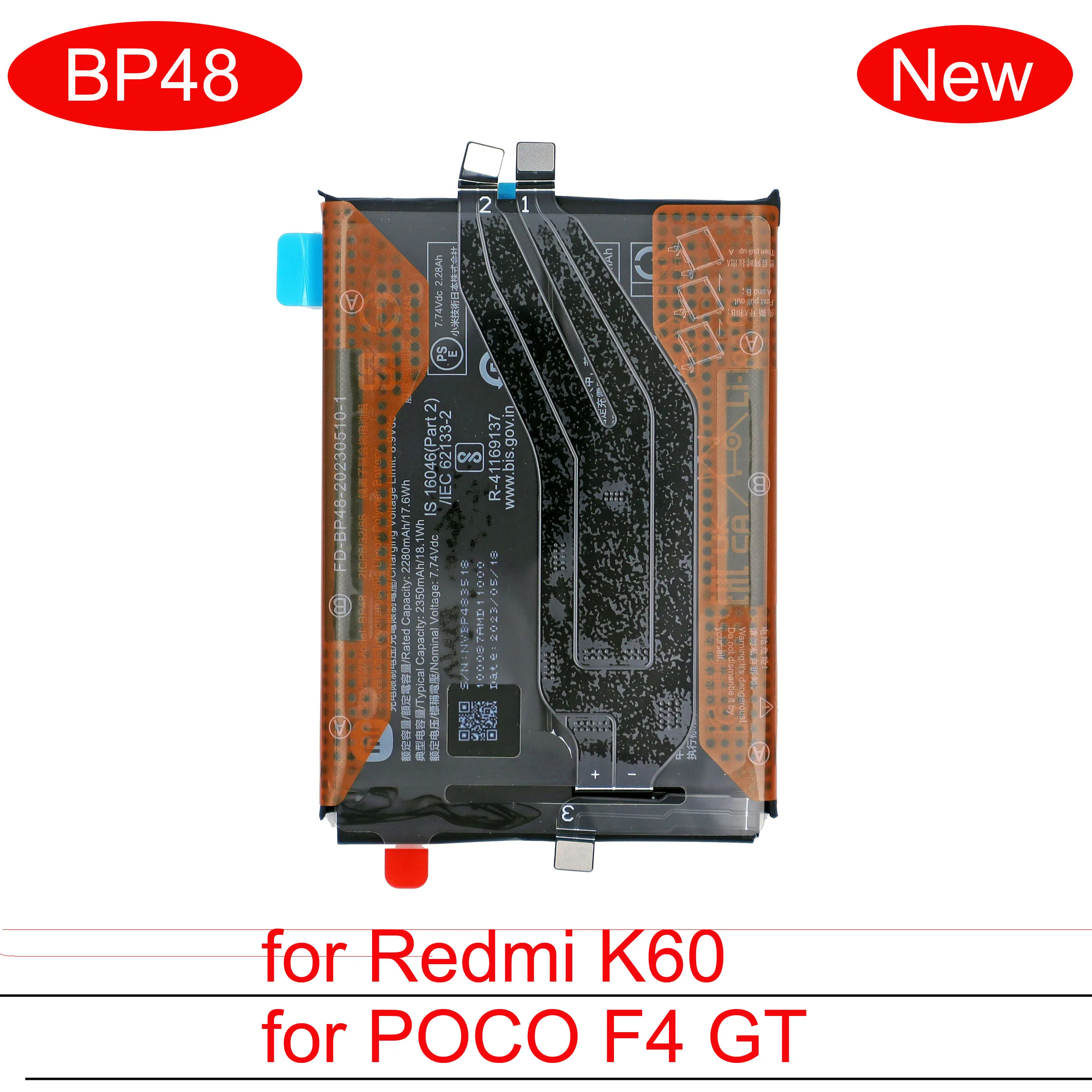 Built-in-Battery-for-Redmi-K50-Gaming-POCO-F4-GT-BP-48-Battery-Support ...