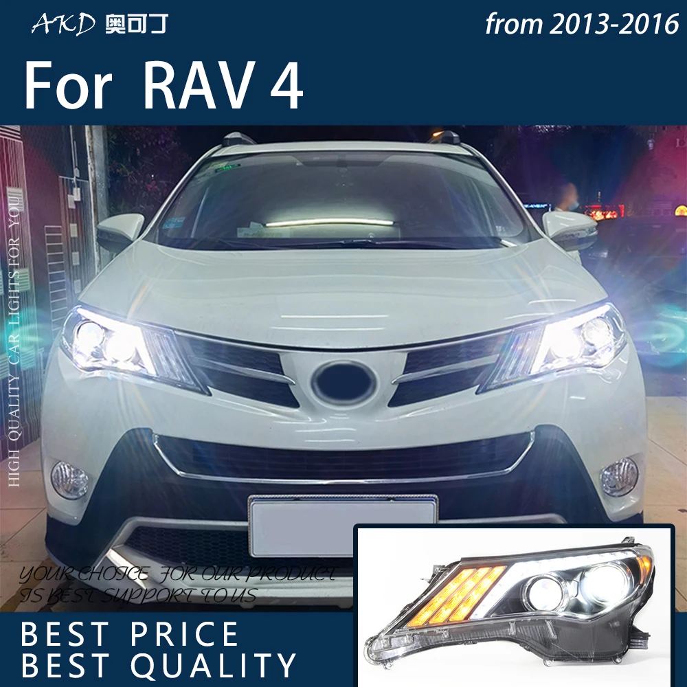 Car-Lights-For-RAV-4-RAV4-2013-2016-LED-Headlight-Assembly-Upgrade-DRL ...