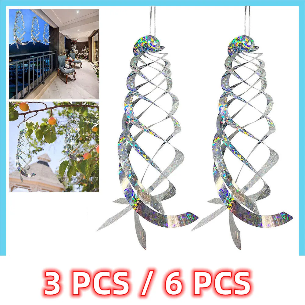 3-6pcs-Rotating-Reflective-Rod-Bird-Repeller-Bird-Spiral-Reflectors ...