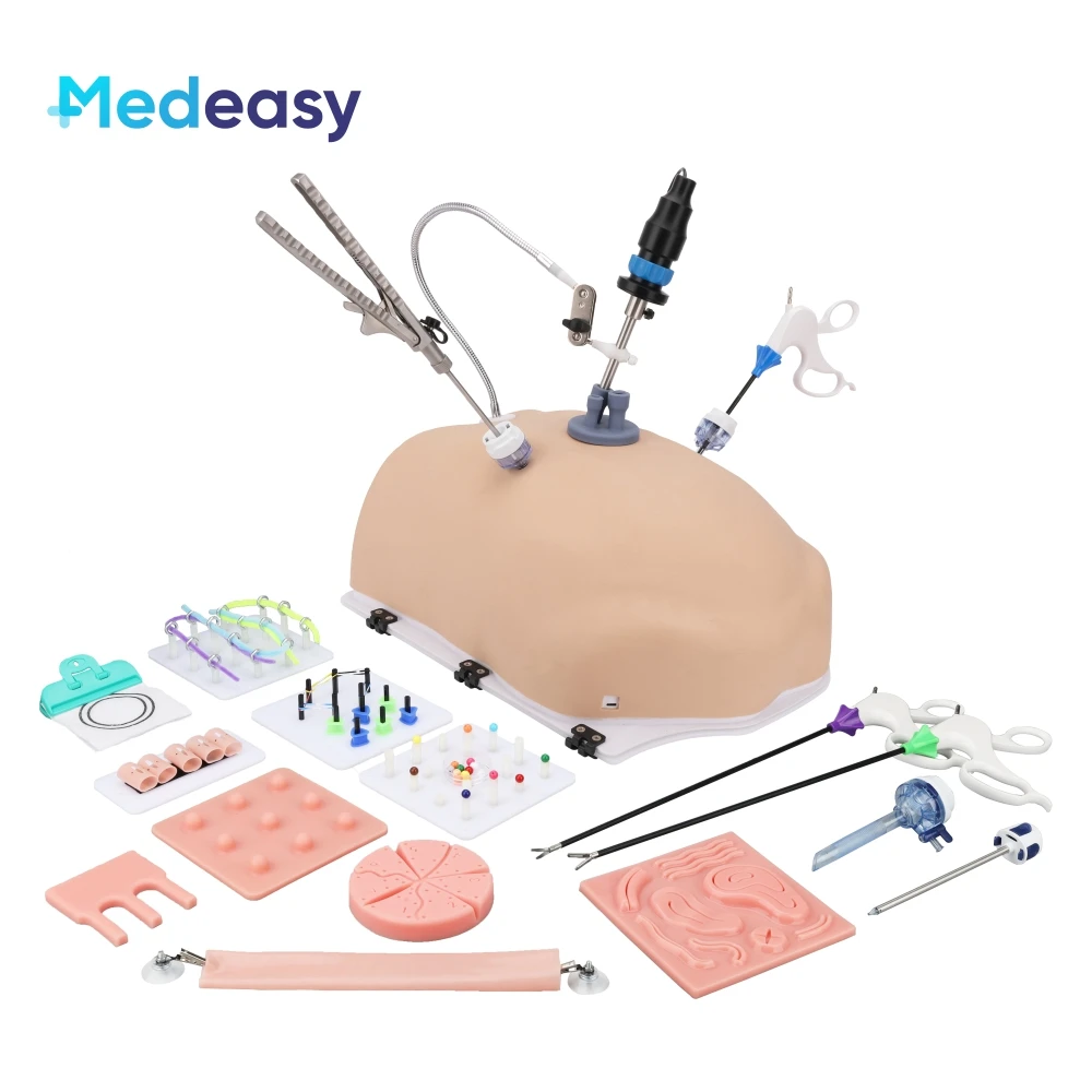 High Simulation Belly Single Port Laparoscopy Trainer Laparoscopic Simulator Training Box Set