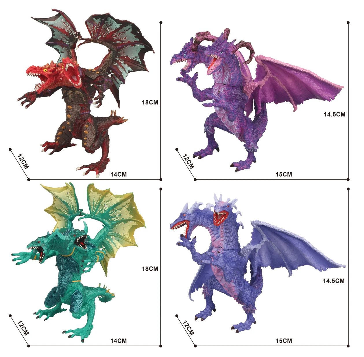 Big Size Dragon Rhaegal Toy Plastic Viserion Toys Model Figures Kids Boy Gift Lord Ring - Animal ...