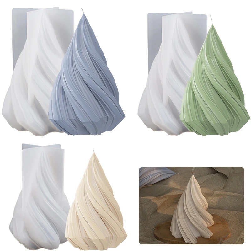 Creative Taper Pillar Silicone Candle Mold Resin Aromatherapy Creative ...