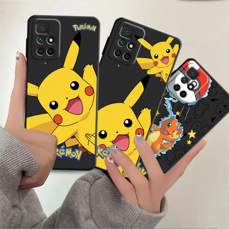 Funda de teléfono Pokemon Pikachu para Xiaomi Redmi Note 8T 8 7 11T 10 ...