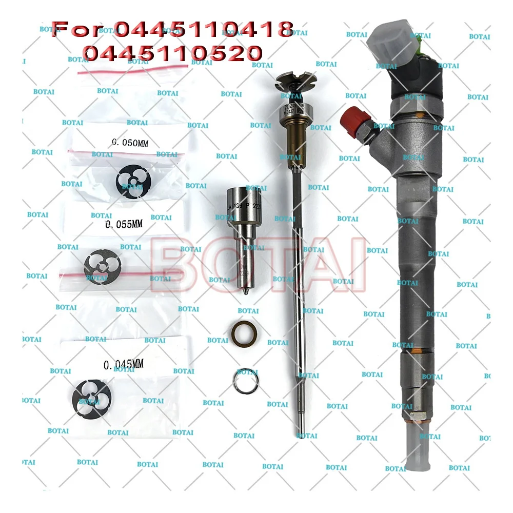 0445110418 0445110520 Common Rail Injector Repair Kits With Nozzle ...