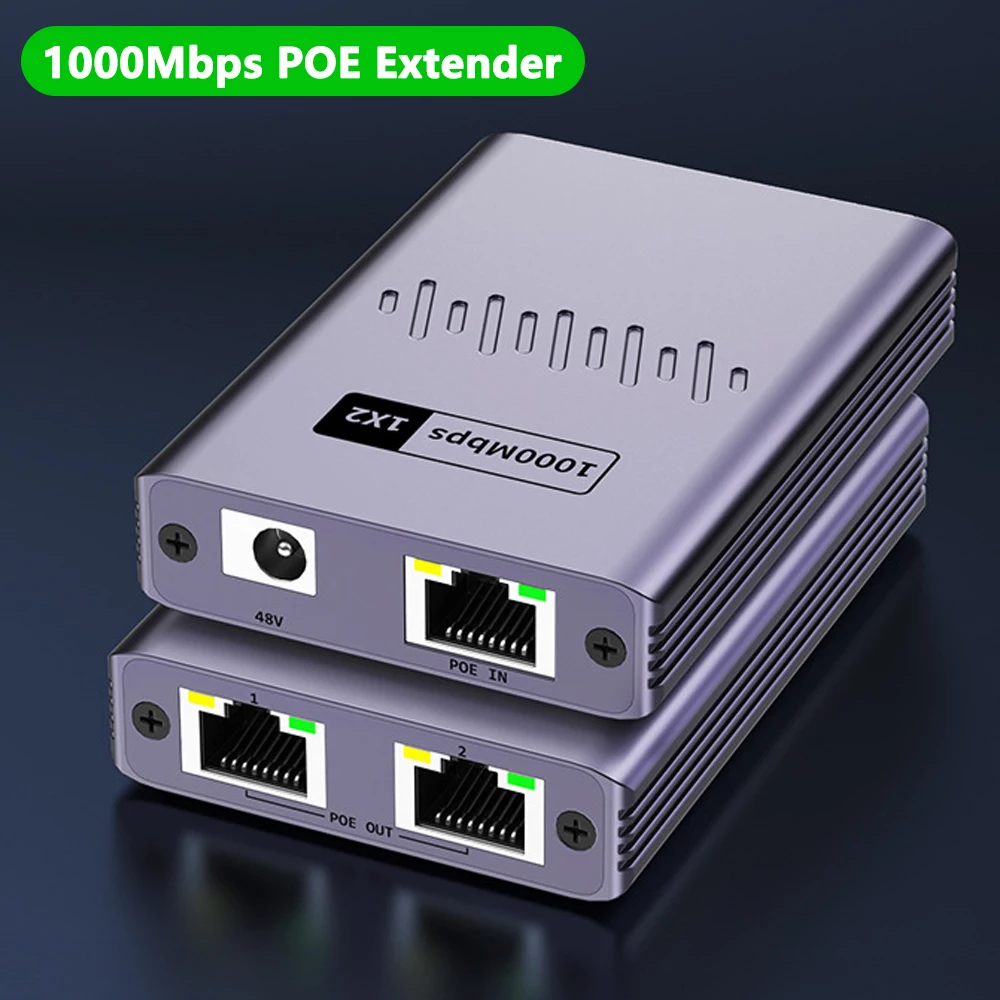 Gigabit-2-Port-POE-Extender-IEEE-802-3af-at-PoE-Standard-10-100 ...