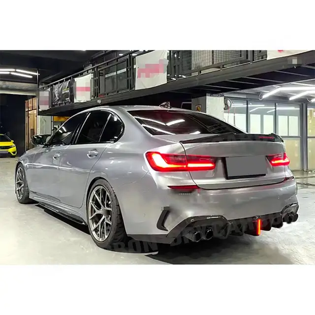 Carbon Fiber Car Rear Diffuser Bumper Lip Spoiler Splitters Bodykits ...