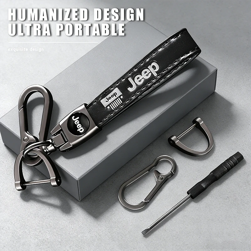 1Pcs Car Metal Key Chain Auto Fine leather Emblem Key Ring Accessories ...