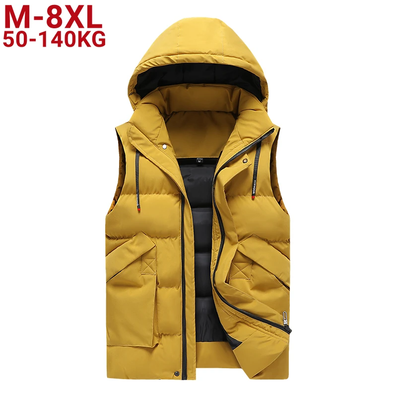 Plus-Size-Men-s-Hooded-Vest-Oversized-8xl-7xl-6xl-5xl-Puffer-Sleeveless ...