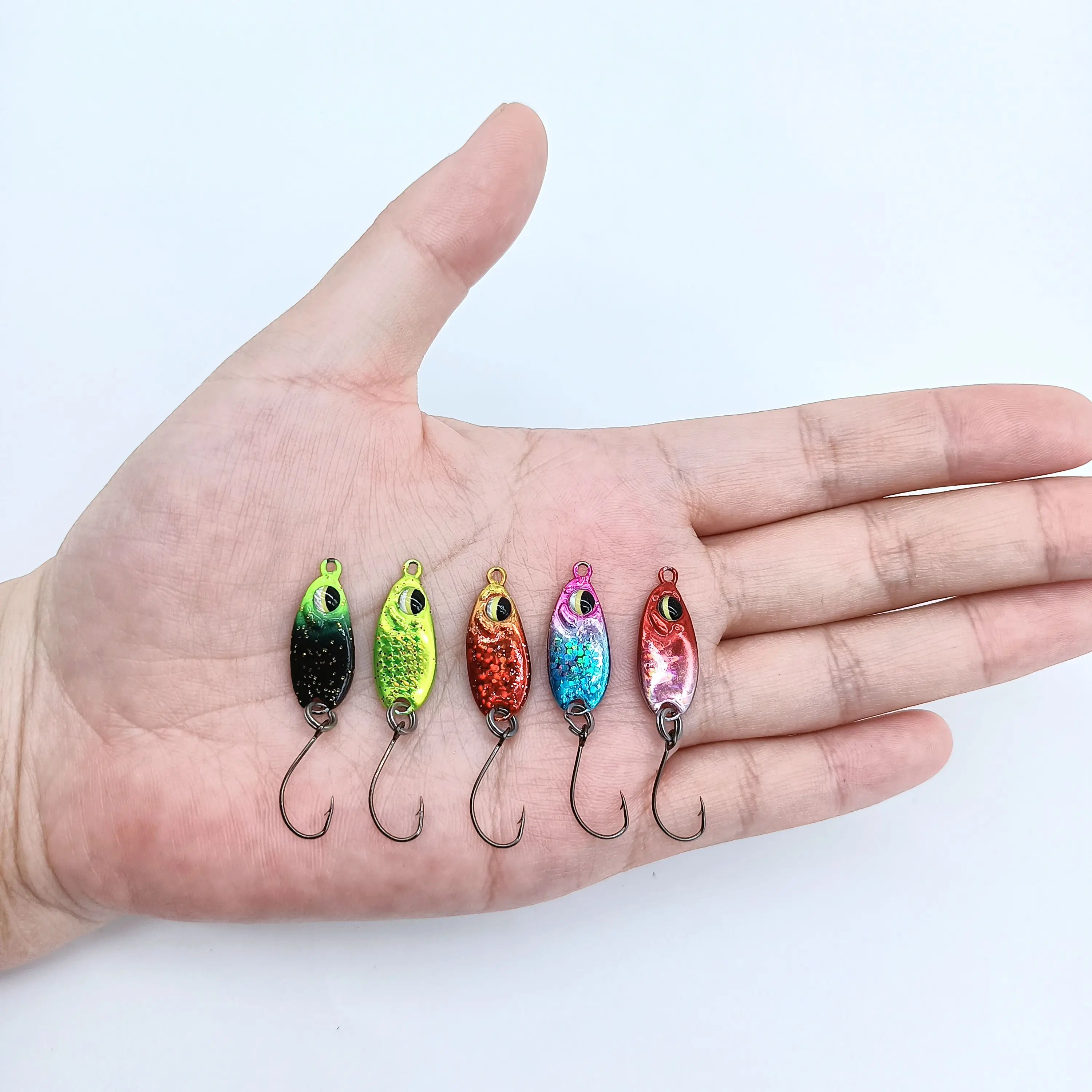 HOOFISH 10PCS New Micro jigging Fishing Lure 3g/5g Mini S Shape Jig Bait Isca Artificial with ...