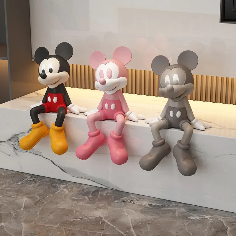 Disney-Anime-Figure-Sitting-Posture-Mickey-Mouse-Resin-Statue-Ornament ...