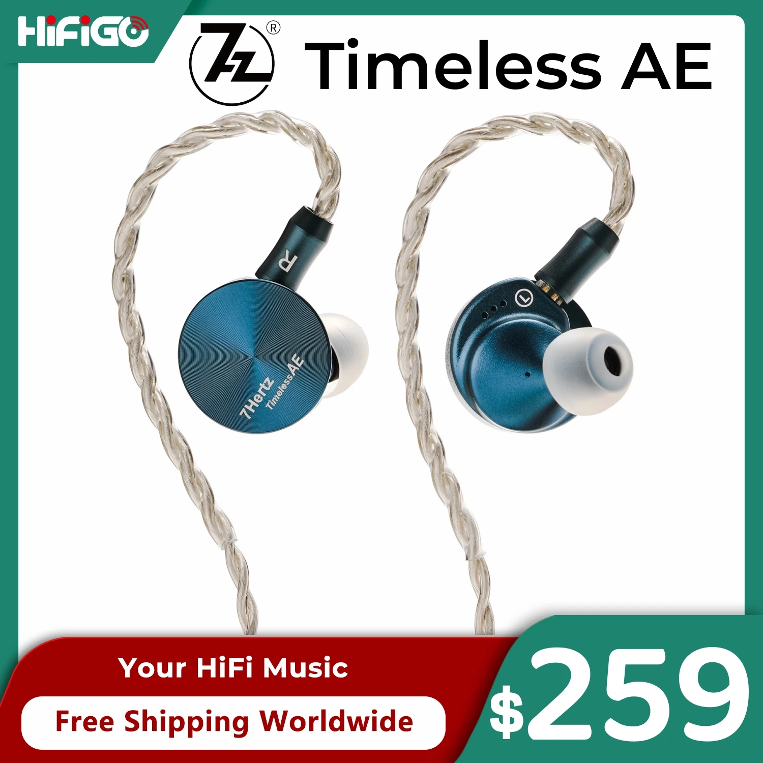 7hz Timeless Ae 14.2mm Planar In-ear Monitors Earphones 0.78 2pin ...