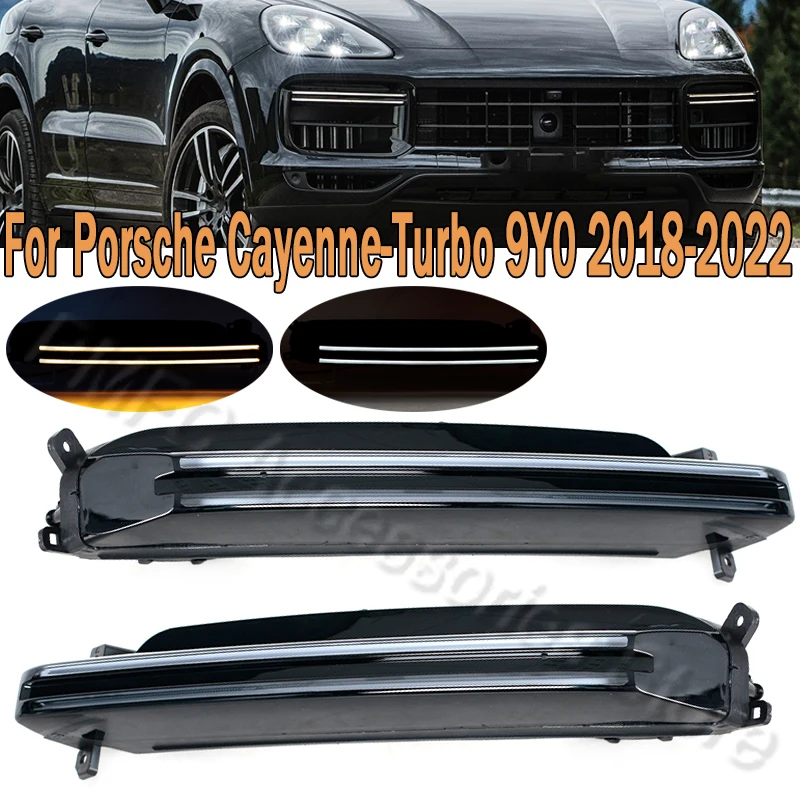 Car-LED-DRL-Light-Front-Bumper-Daylight-Running-Light-For-Porsche ...