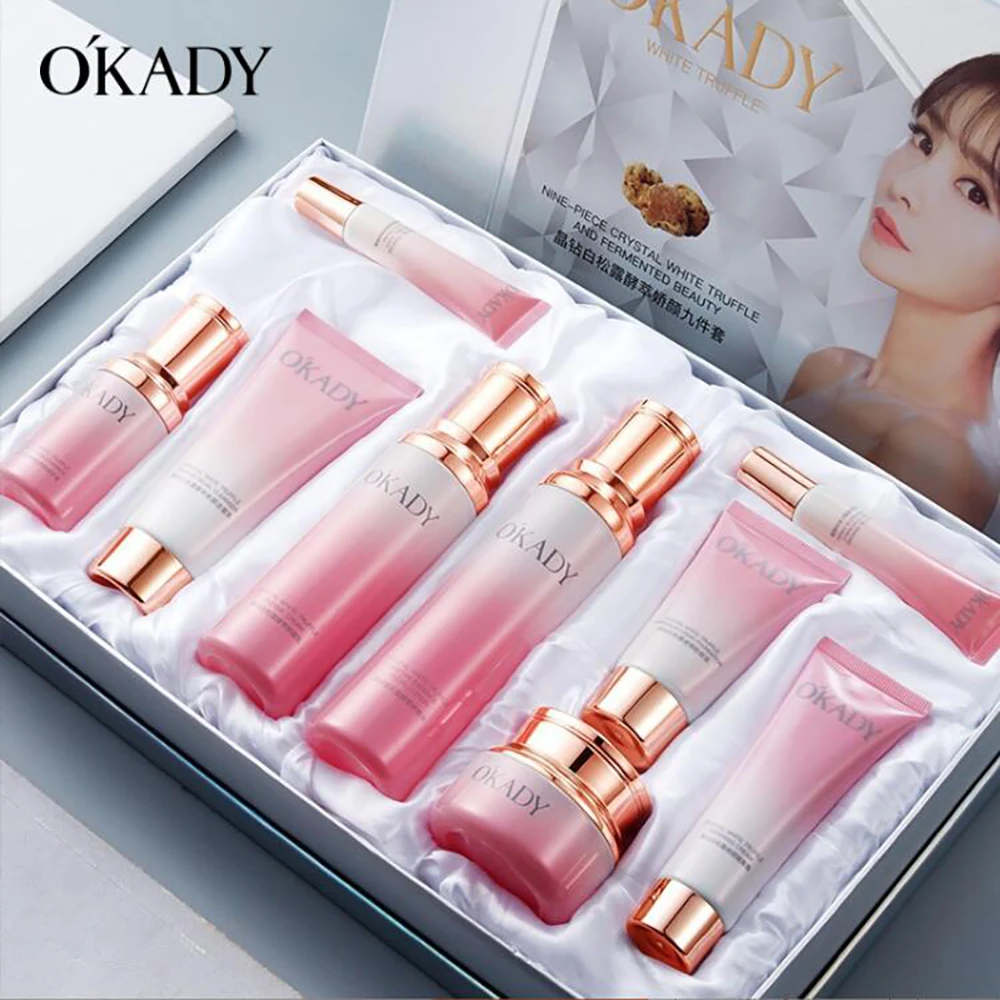 Okady White Truffle Facial Skin Care Set 9pcs Retinol Night Eye Cream ...