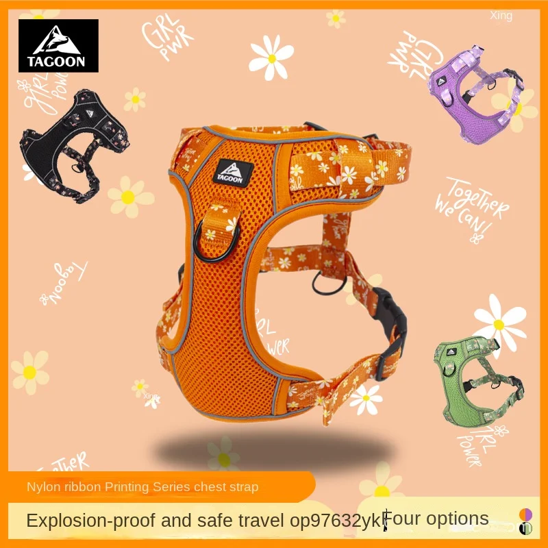 Fashion-Reflective-Pet-Strap-Adjustable-dog-chest-strap-vest-Medium ...