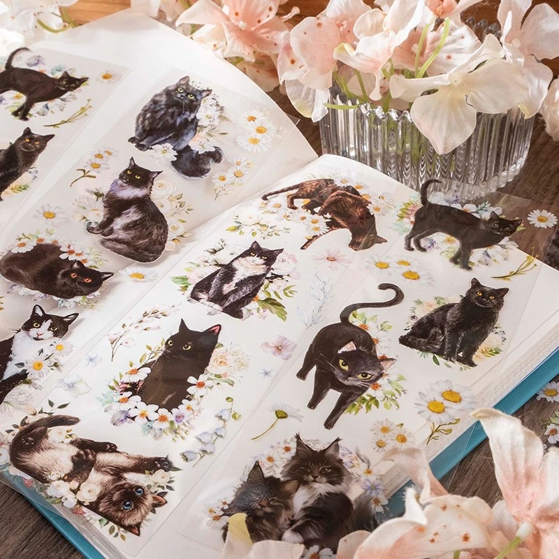 Cats Stickers Scrapbooking | Waterproof Cat Stickers | Cat Stickers ...