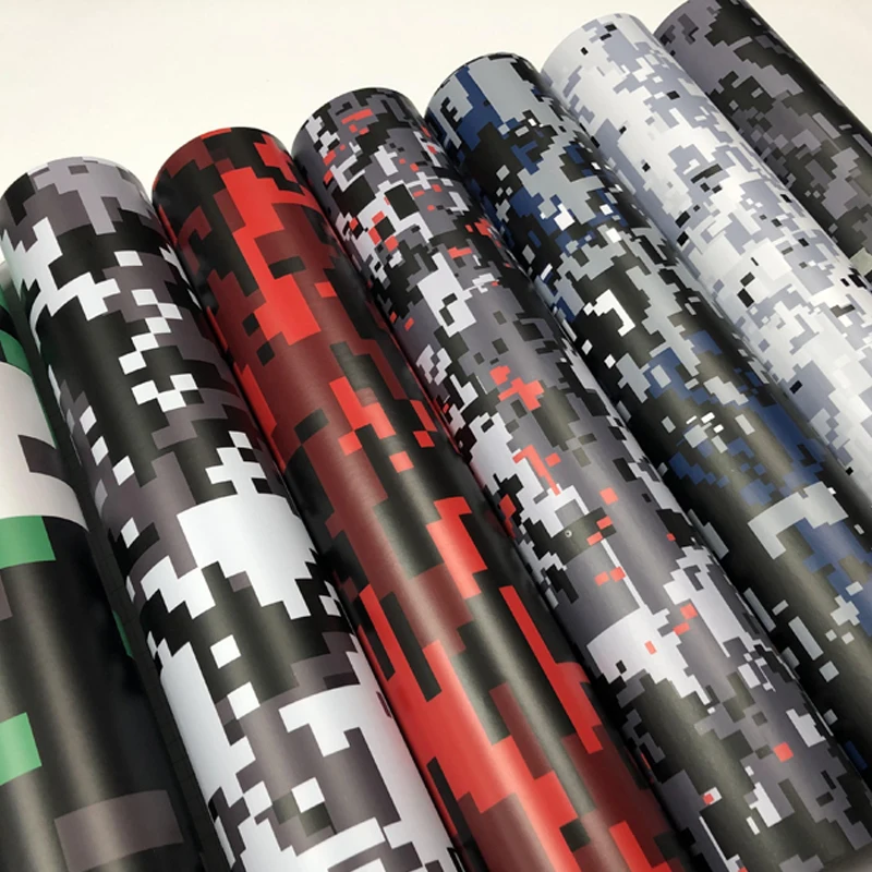 50cm-200-300cm-Digital-black-grey-square-Camo-Vinyl-Film-Camouflage-Car ...