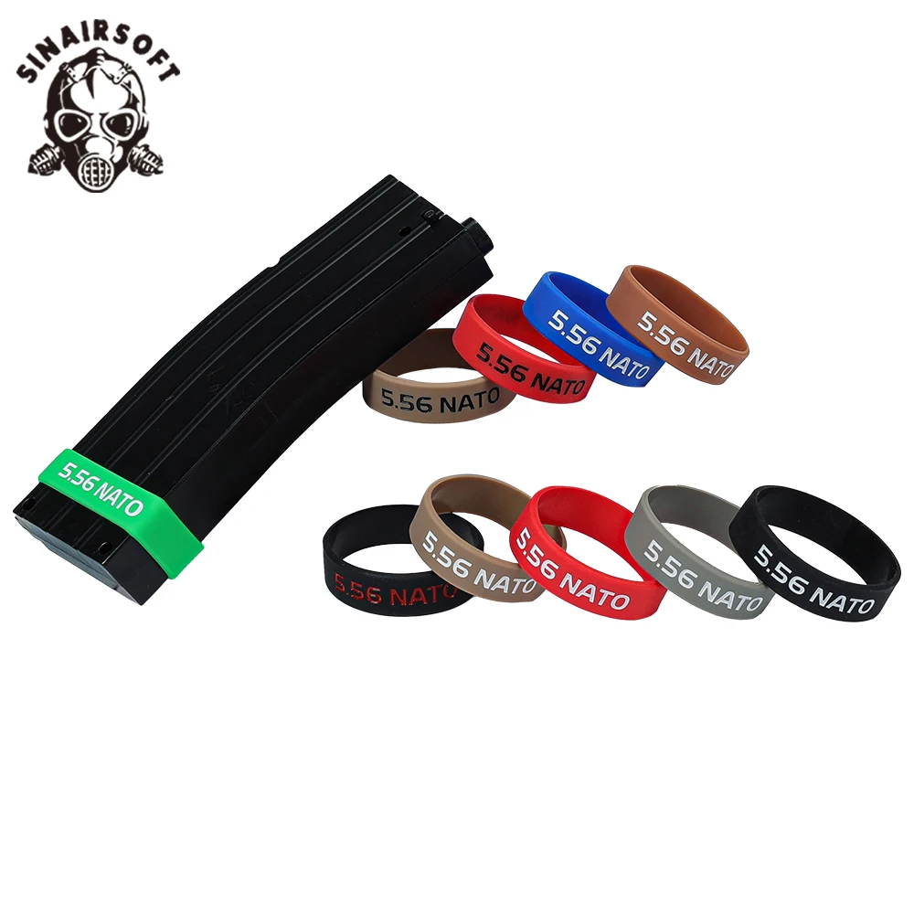 6 unids/pack revista táctica banda para marcar Rifle Airsoft anillo de ...