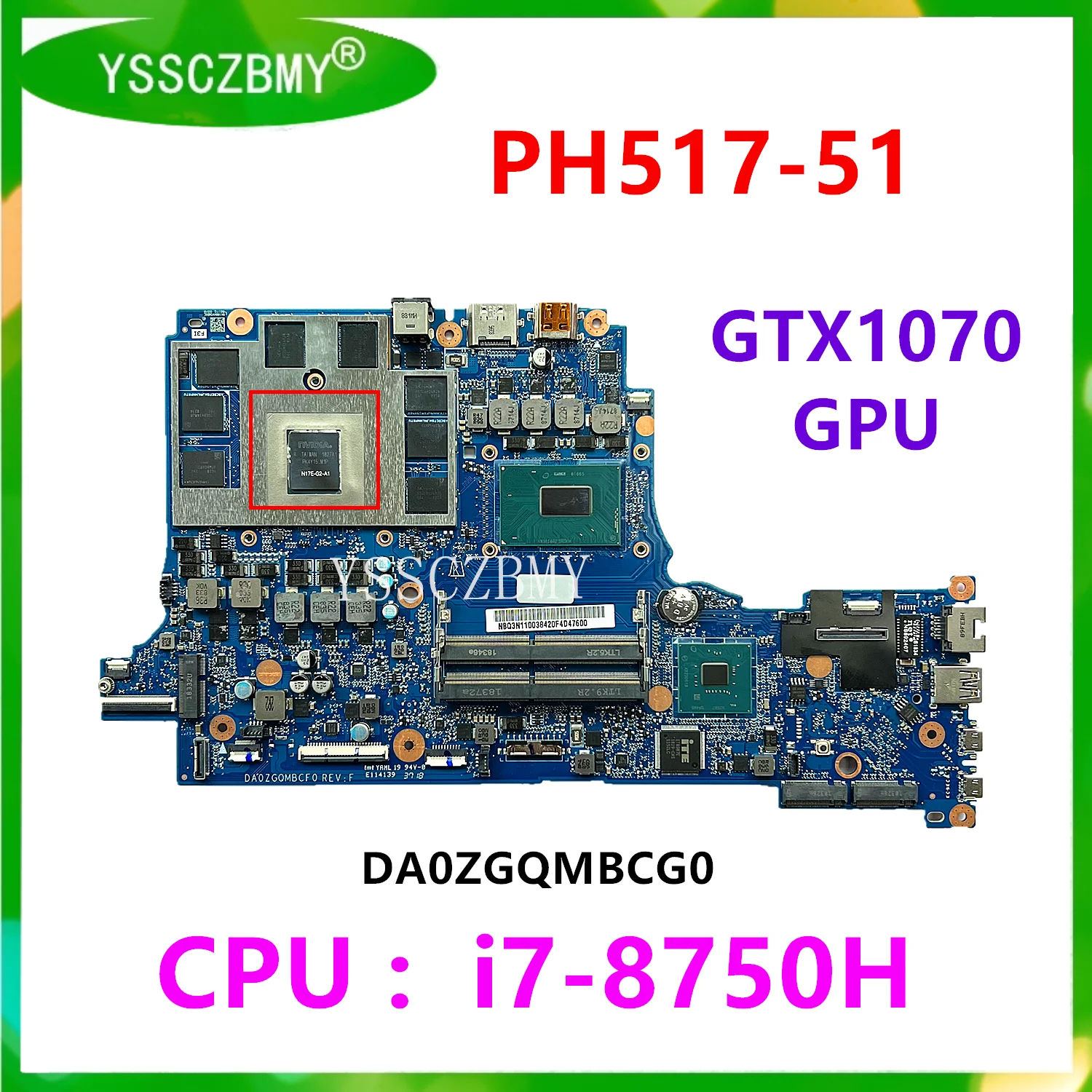 DA0ZGQMBCG0-mainboard-For-Acer-Predator-Helios-500-PH517-51-Laptop ...