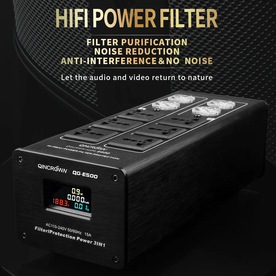 Qincrown Ac Power Filter Hifi Auido Noise Reduction Socket Amplifier ...