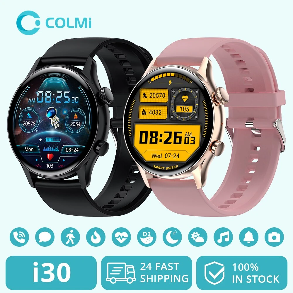 COLMI I30 Smartwatch para homens, 1,36 "tela AMOLED, sempre em exibição ...