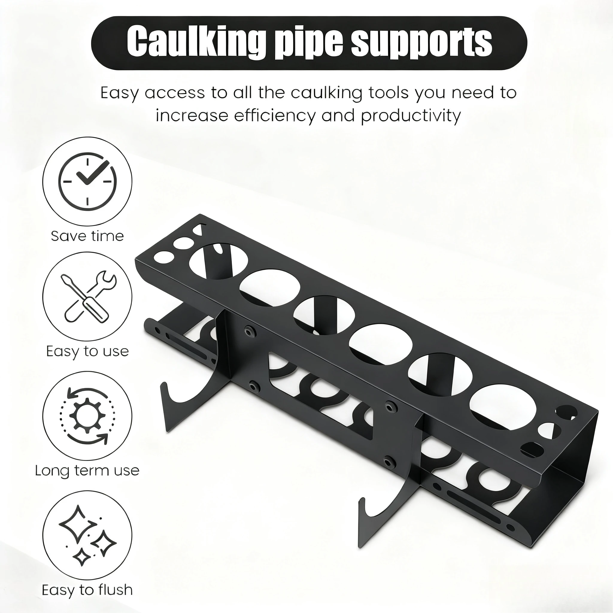 Caulking Tube Rack Metal Grease Tube Rack Wall Mounted Sealant ...
