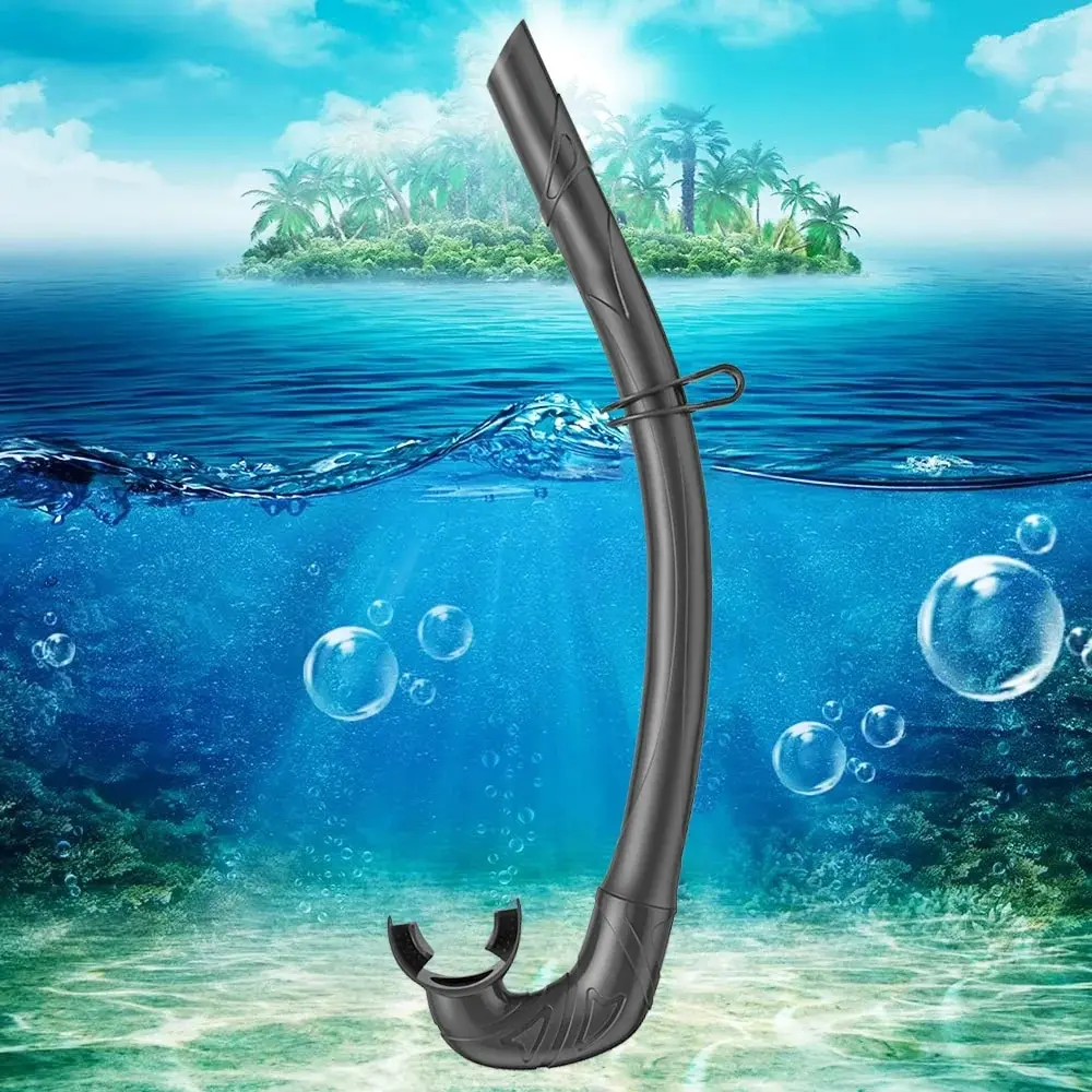 Scuba Mask And Snorkel IST Foldable Snorkel - BlueWater Hunter Snorkel Clip