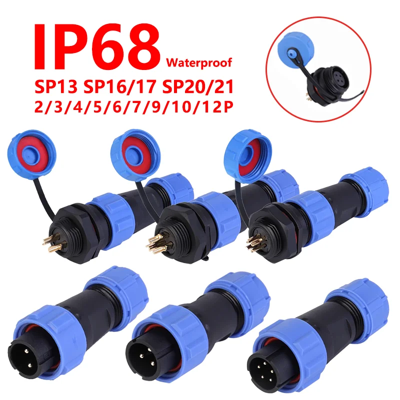 SP13-SP16-17-SP20-21-2-12PIN-Waterproof-Aviation-Connectors-Male-Female ...