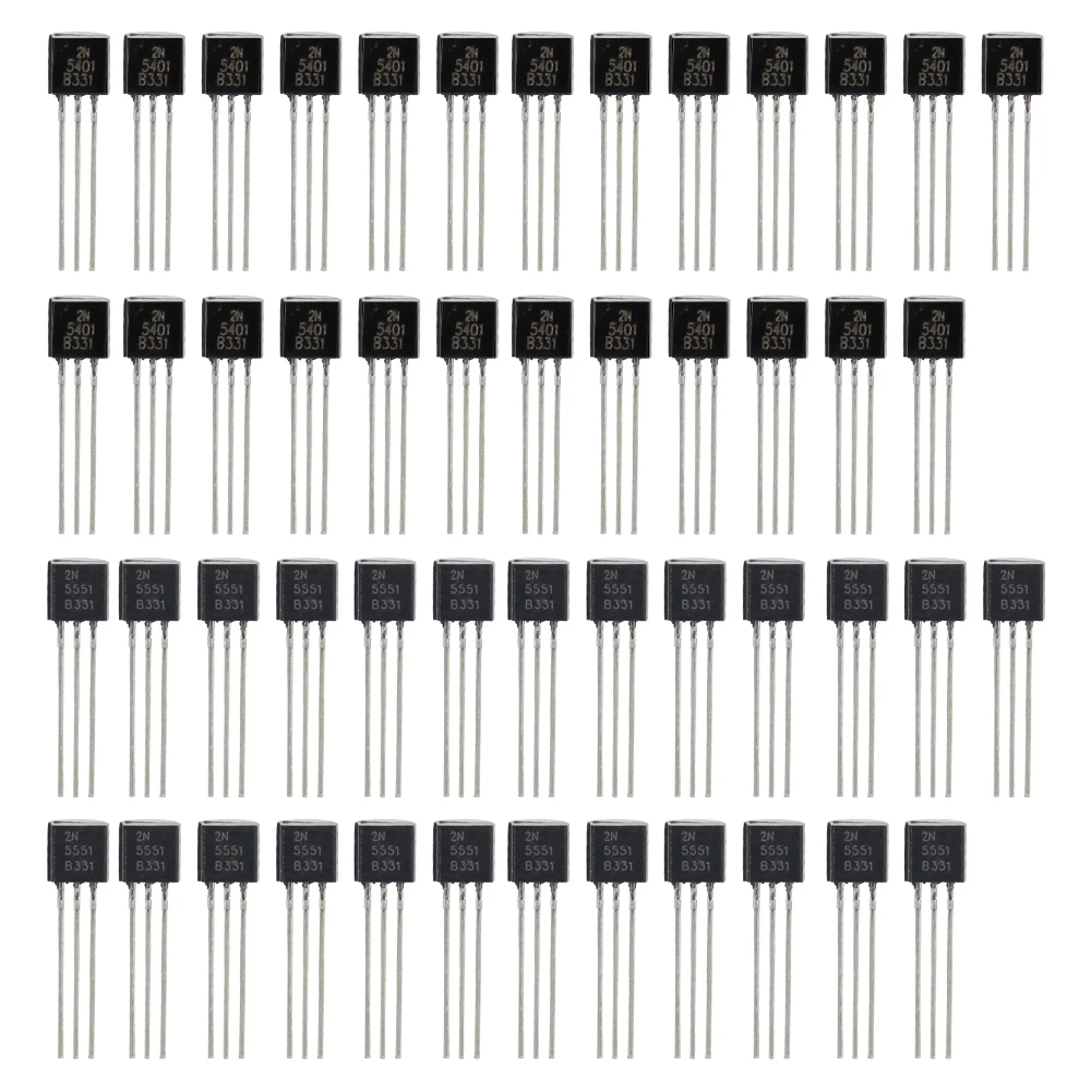 50PCS-TO-92-Bipolar-Junction-Transistor-BJT-Kit-2N5551-and-2N5401-NPN ...