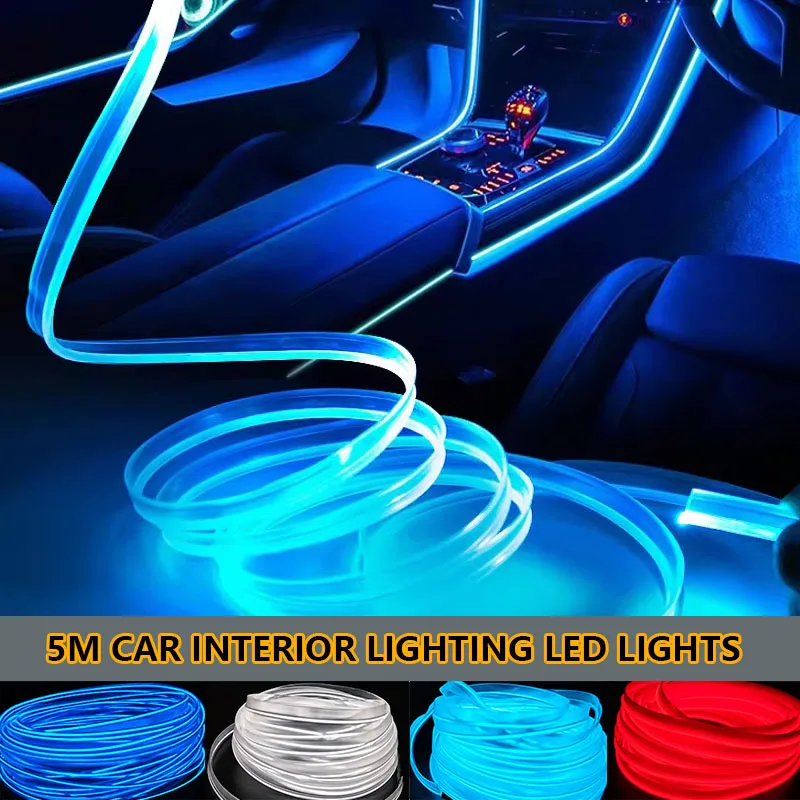 Car-Interior-Decorative-Lamps-EL-Wiring-Neon-Strips-For-Auto-DIY-Dash ...