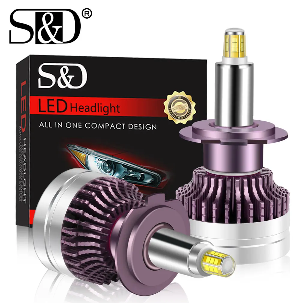 H7 LED Canbus 360 6000K Car Headlight Bulb H1 H11 H8 HB3 9005 HB4 9006 9012 HIR2 Led Auto Lamp ...