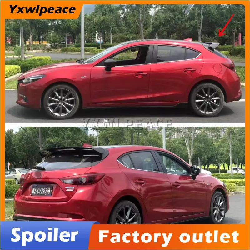 For-Hatchback-Mazda-3-Axela-Roof-Spoiler-2014-2015-2016-2017-ABS ...