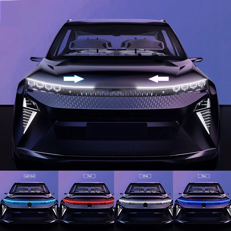 Universal-Scan-Led-Car-Hood-Lights-Strip-Auto-Engine-Hood-Guide ...