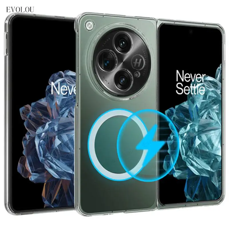 For-Magsafe-Magnetic-Wireless-Charging-Acrylic-Case-For-Oneplus-Open ...
