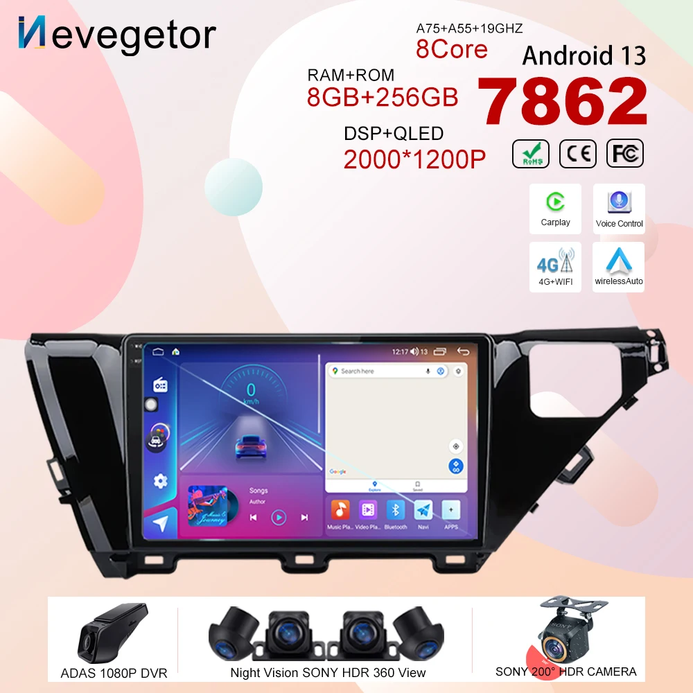 Car-Multimedia-Player-For-Toyota-Camry-8-70-2017-2019-Auto-Radio-7862 ...