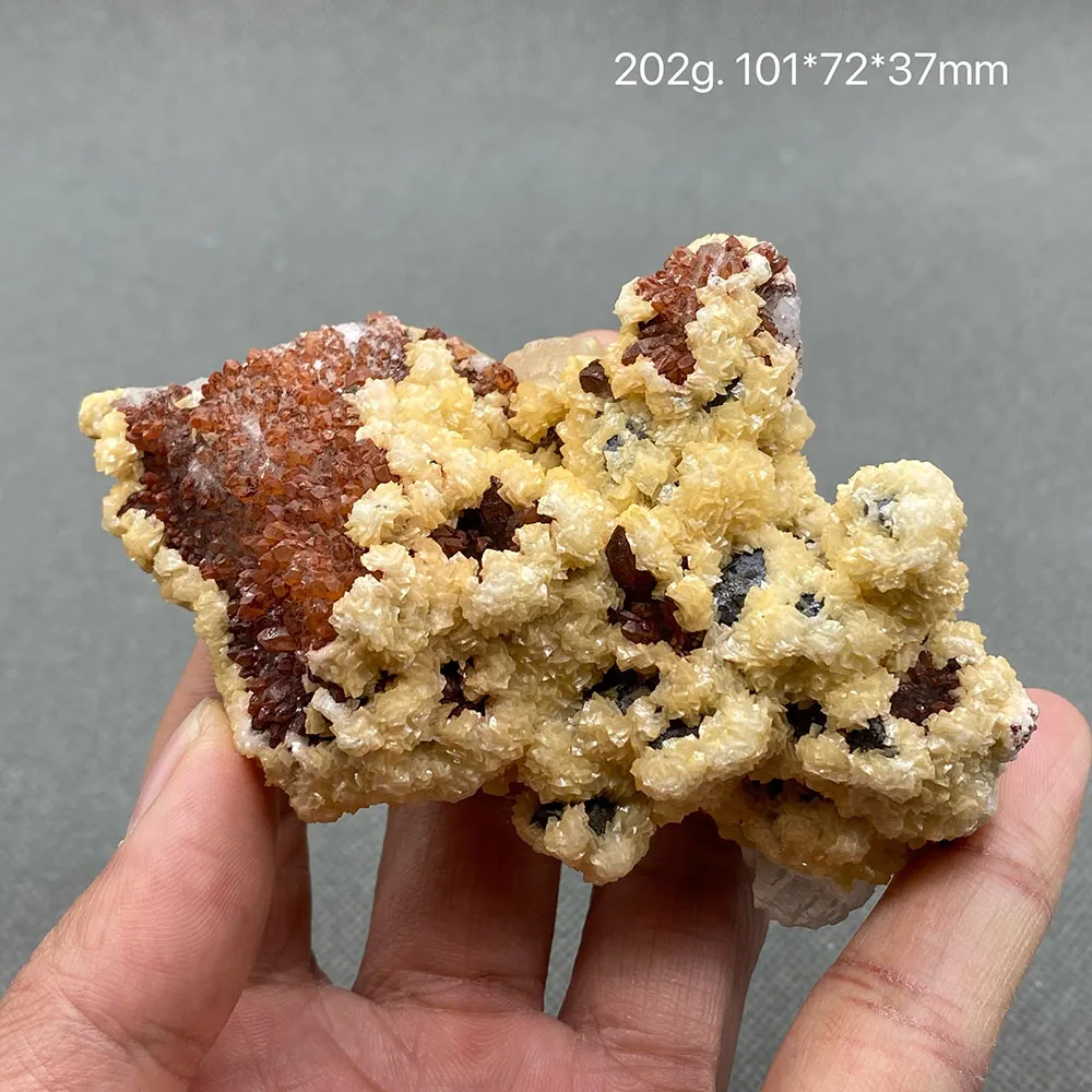 100-natural-Chinese-fujian-red-crystal-and-chalcopyrite-symbiotic ...