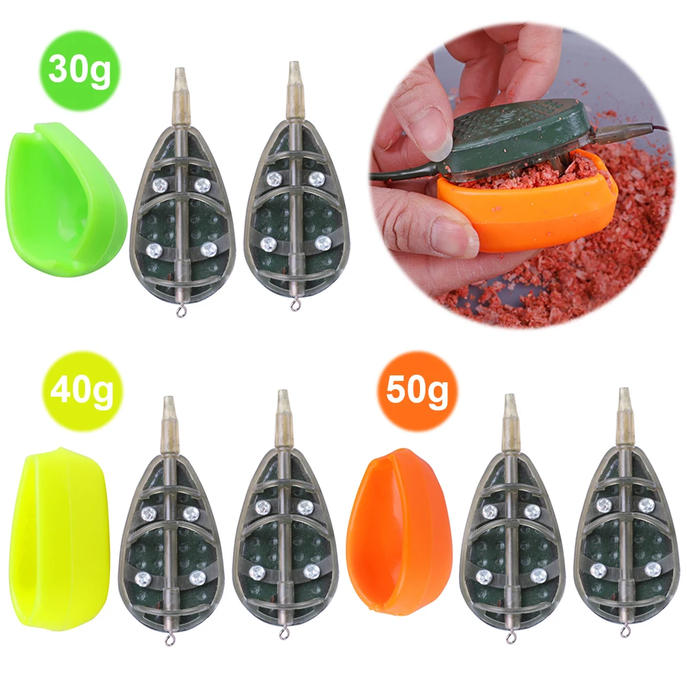 Carp-Fishing-Feeder-Cage-with-Mould-Inline-Method-Fishing-Bait-Basket ...