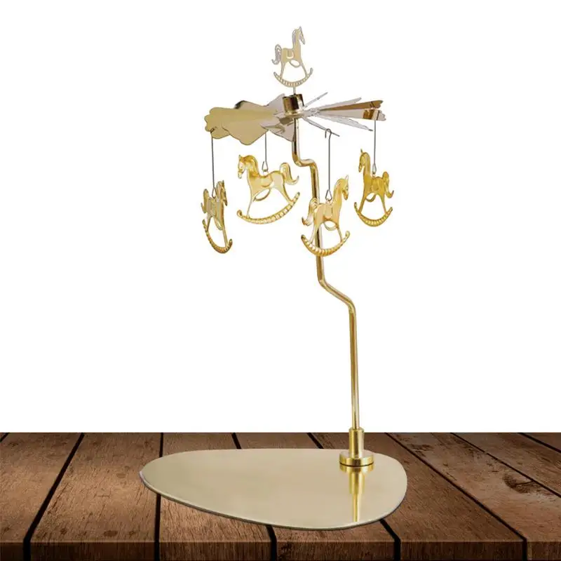 Rotary-Candle-Holder-Metal-Spinning-Candle-Holder-With-Tray-Rotating ...