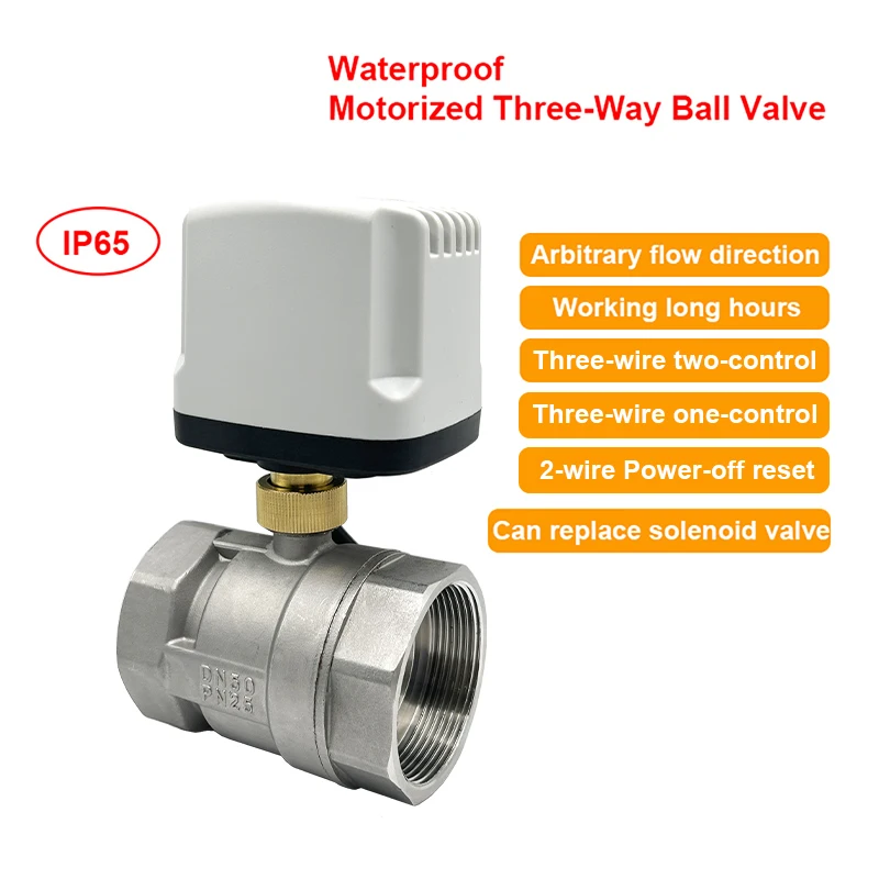1/2" 3/4" 1" 2" Motorized Ball Valve Stainless Steel DN15 DN20 DN25 ...