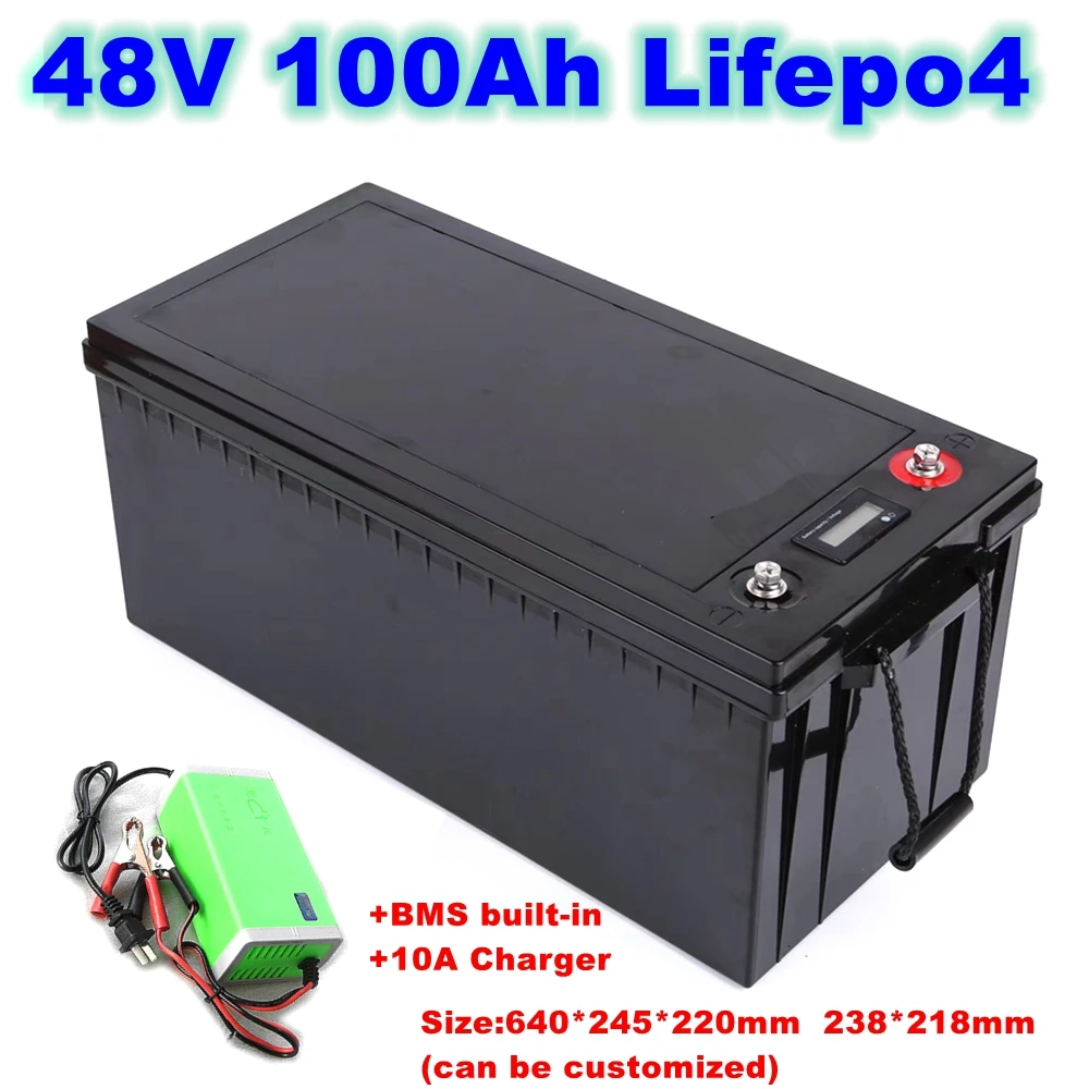Lithium-48V-100AH-battery-pack-lifepo4-BMS-for-5000w-UPS-scooter-bike ...
