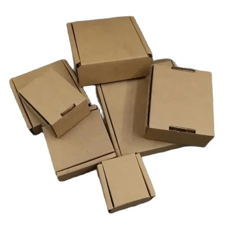 50pcs-Corrugated-Carboard-Aircraft-Box-Solid-Color-Simple-Packaging ...