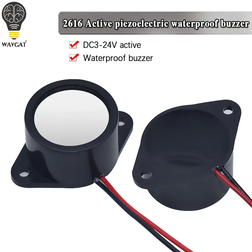 WAVGAT-2616-Active-Piezoelectric-Buzzer-26-16MM-Waterproof-Buzzer-Alarm ...