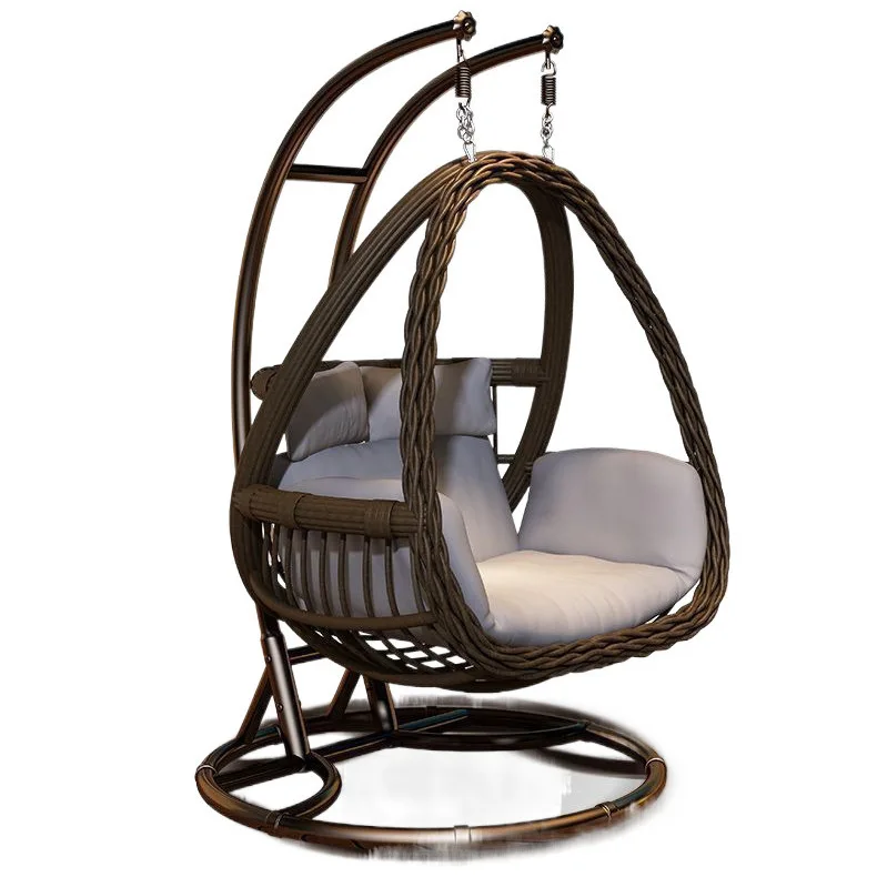 Outdoor Hanging Basket Swing Bird's Nest Hanging Rattan Double Garden ...