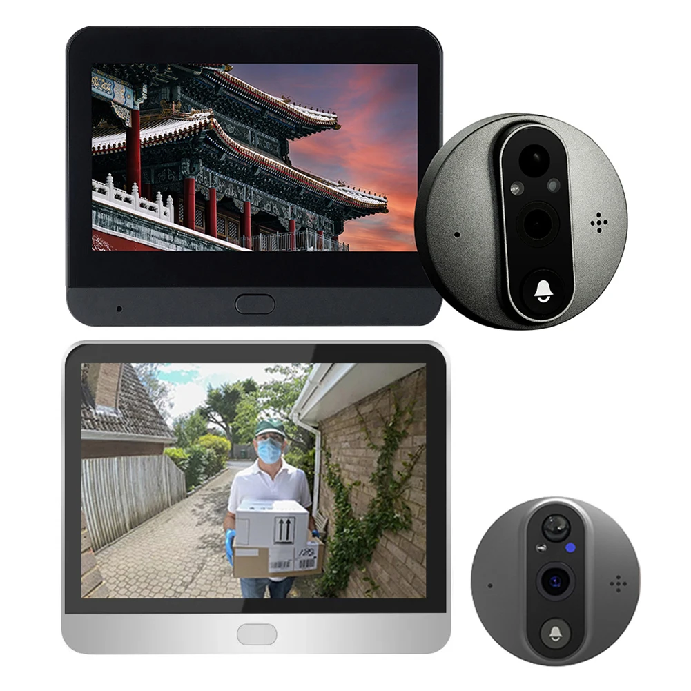 WiFi-Door-Peephole-Viewer-4-3-IPS-Screen-Digital-Door-Viewer-Vis-o ...