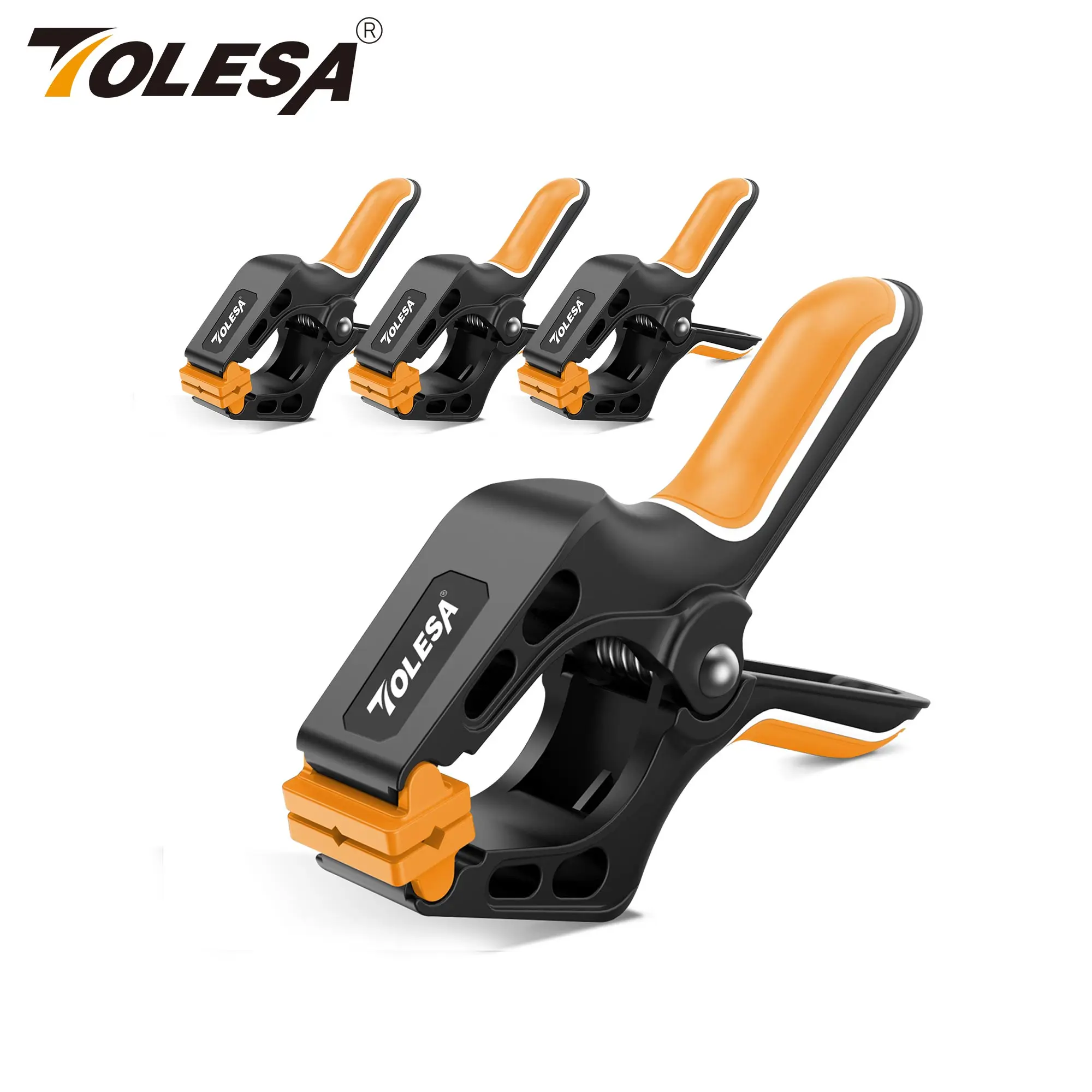 TOLESA-7-Spring-Clamps-for-Woodworking-Powerful-Force-4PCS-Nylon-Clamp ...