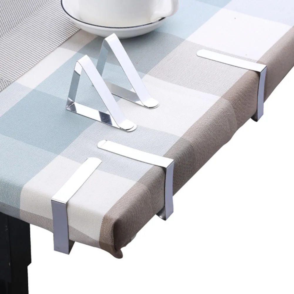 8Dbs Rozsdamentes Acél Asztali Kendő Klip Esküvői Piknik Asztal Borító ...