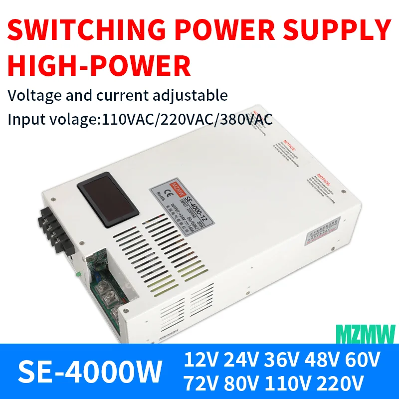4000W Switching Power Supply 0-15V 24V 36V 48V 60V 80V 110V 220V 300V ...