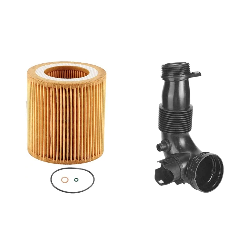 1Pcs Air Intake Tube Pipe 13717605638 & 1Pcs 11 42 7 953 129 Engine Oil ...