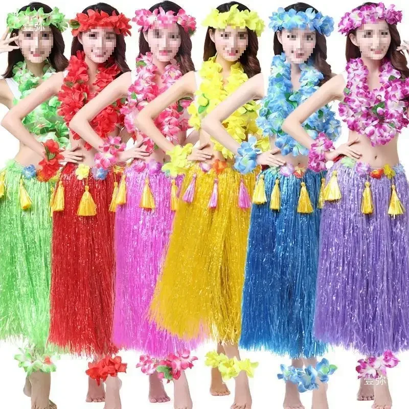 Hawaiian Leis Neckalce Hula Grass Skirts for Adults Women Hawaiian ...